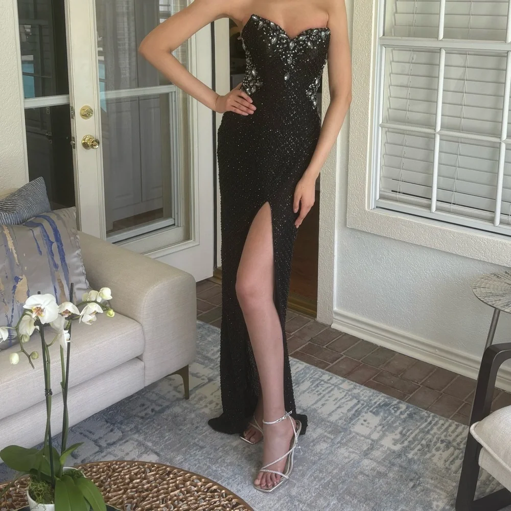 Dresses | Custom Rian Fernandez Fully Beaded Gown | Poshmark
